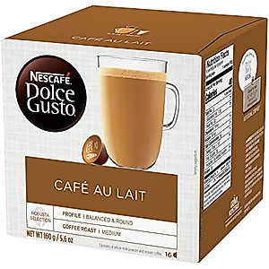 Nescafe Dolce Gusto Coffee Pods, Cafe Au Lait,16 Count (Pack of 3)