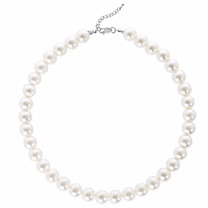 BABEYOND Round Imitation Pearl Necklace Wedding Pearl Necklace for Brides