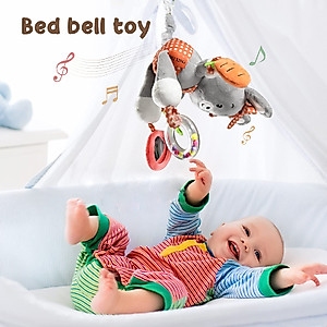 stochastic box Stroller Rattles for Baby, Rattle Music Toy, Car Seat Music Toy for Boys/Girls Newborn Toys 0 3 6 Months Brain Development Rabbit