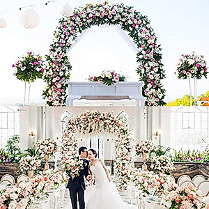 Garden Arch Trellis for Climbing Plants Outdoor Weddings Arch Metal Trellis Arch Garden Arbor (White)