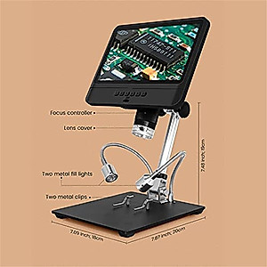 JIAMEI 8.5 Inch Microscope 1080P Adjustable LCD Display Microscope for Soldering Industrial Maintenance