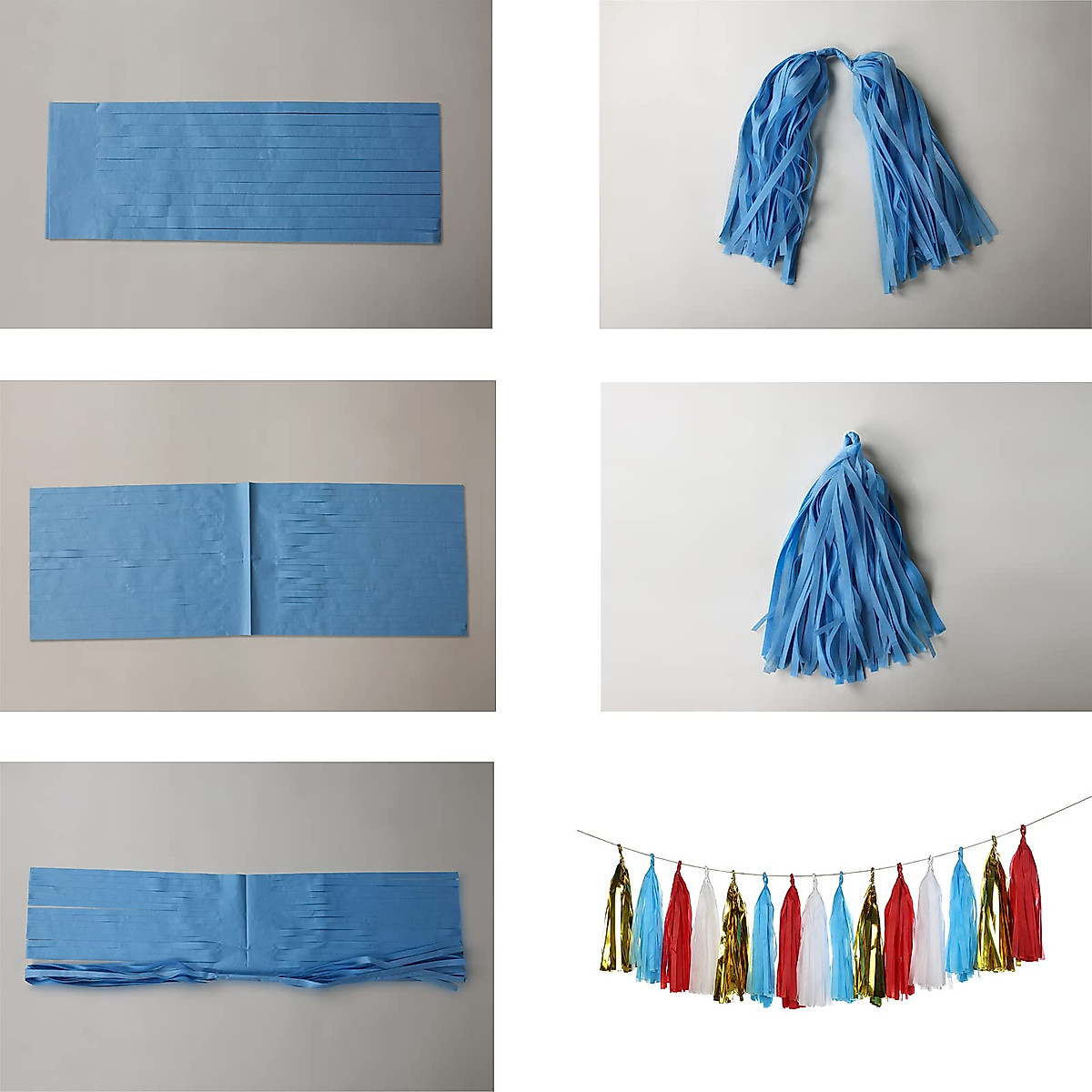 GUZON 20Pcs Wedding Party Tassel Green Champagne Gold and IvoryTassel Garland for Rustic Style Bridal Shower Baby Shower Spring Decor Birthday Eucalyptus Neutral Decorations