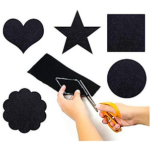 5PCS Black Self Adhesive Felt Sheets, Soft Velvet Sticky Back Felt for Jewelry Box and Drawer Liner, Art and Craft Making(A4 Size)