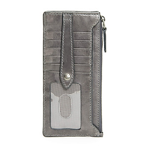 Frye womens Melissa Snap Card Leather Wallet, Carbon, One Size US
