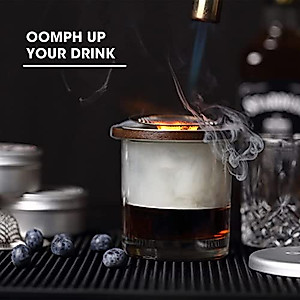 Premium Cocktail Smoker Kit for Whiskey, Bourbon and Old Fashioned Drinks, Smoke Top Whiskey Smoker Kit with 4 Wood Chips, Perfect Whiskey Bourbon Gifts for Men