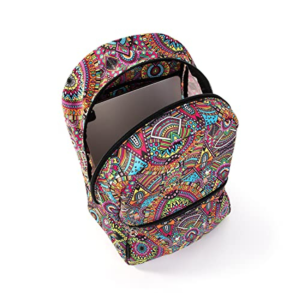 Sakroots Womens Eco-twill Sakroots On The Go Packable Backpack in Eco Twill, Rainbow Wanderlust, One Size US