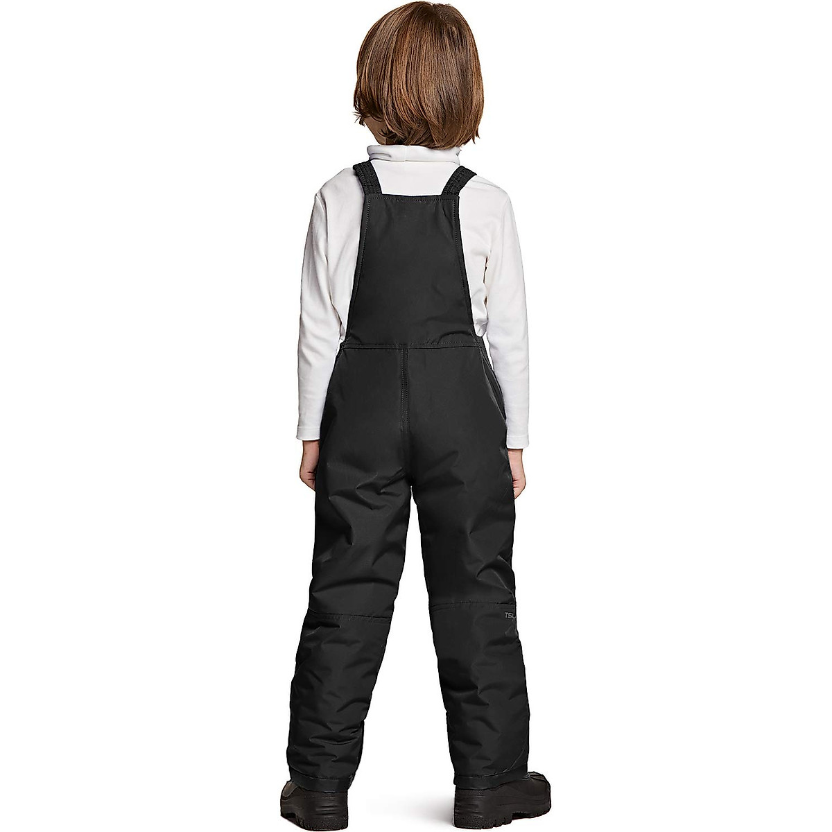 TSLA Kids Little Boys Girls Baby Winter Snow Bibs, Waterproof Insulated Snowboard Overalls, Ripstop Ski Pants, Winter Snow Overall Black, 3T