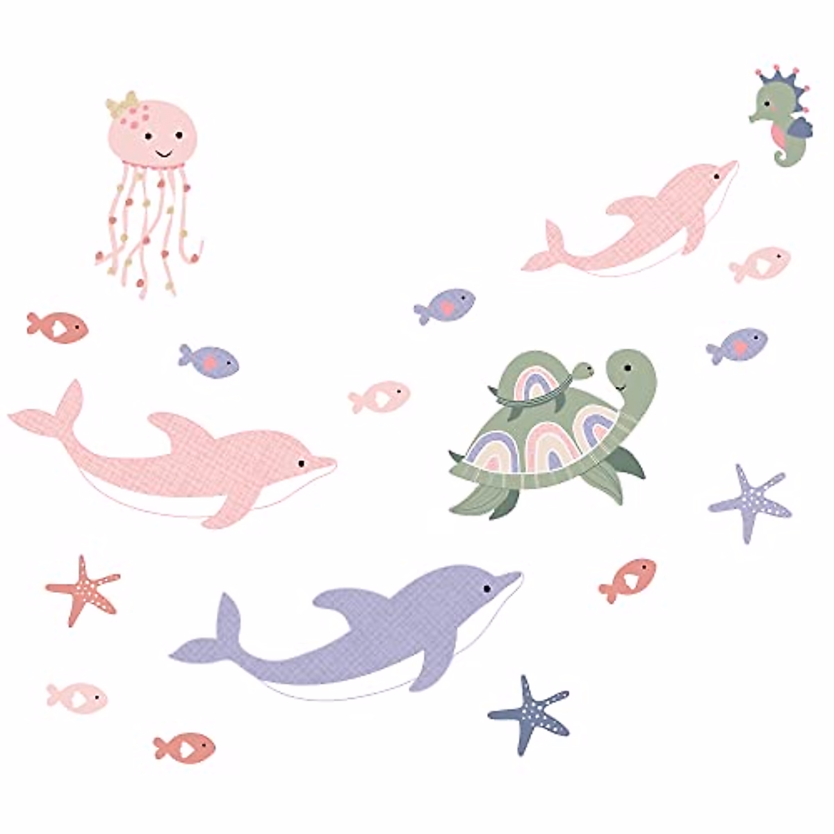 Lambs & Ivy Sea Dreams Dolphins/Turtles/Fish Underwater/Nautical Wall Decals