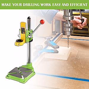 POWLAB Floor Drill Press stand Drill Press Work Station Stand Table Top Drill Press 90° Rotating Fixed Frame for Drill Workbench Repair Drill Press Table Only for Clamping Range 38mm-42mm