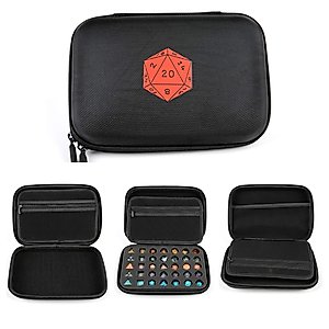 Dice Box DND Dice Storage Holder Compatible with DND Dice Sets Display Case Organizer for Tabletop RPG Game Dice Holds Up to 35 Dices/5 Sets - Black