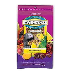 Lafebers Fruit Delight Avi-Cakes for Parrots 8oz Bag "Bird - Treats"