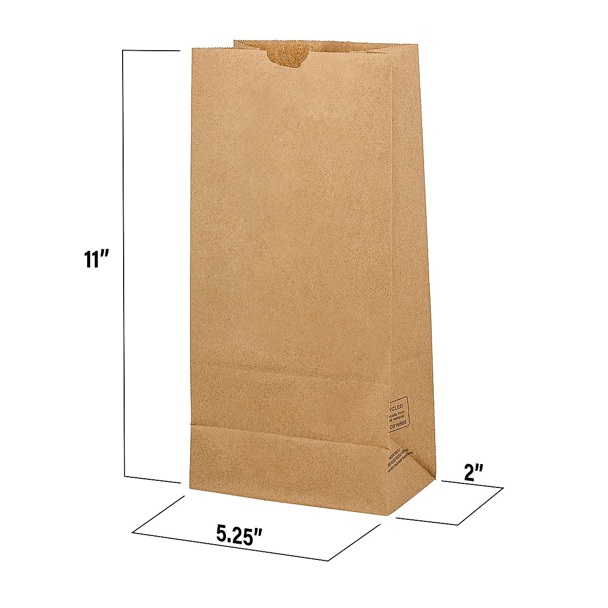 MT Products Brown Paper Bags 5 lb. - Kraft Paper Bakery and Grocery - Pack of 100