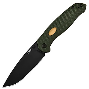 CJRB Aes Folding Pocket Knife, Pocket Knife with 3.3"AR-RPM9 Steel Blade Mircarta Handle, Folding Knife with Pocket Clip for Men Women, EDC Knives for Camping Survival, Designed by Dylan Mallery J1938