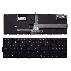 US English Laptop Keyboard for Dell Inspiron 15 3000 5000 3541 3542 3543 5542 3550 5545 5547 3551 3552 3559 3565 3567 3551 3558 5566 5748 (Backlit Keyboard)