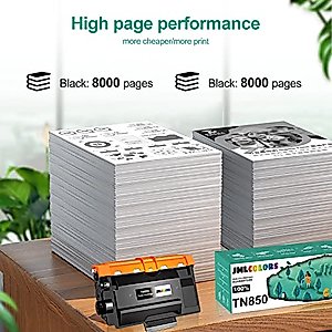 JMLCOLORS Brother TN850 TN820 Toner Replacement for TN-850 TN-820 for HL-L6200DW,MFC-L5700DW, L6200DWT MFC-L5900DW HL-L5200DWT L5200DW L5100DN, MFC-L5800DW MFC-L5850DW L6700DW L6800DW Printer（2-Pack）