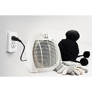 Power by SimplySmart Home, Dual Outlet Timer/Automation, DIY, USB Charger, Nightlight, No tools, No wiring, Snap on, Alexa, Google Assistant, iOS, Android, Smart Home, App