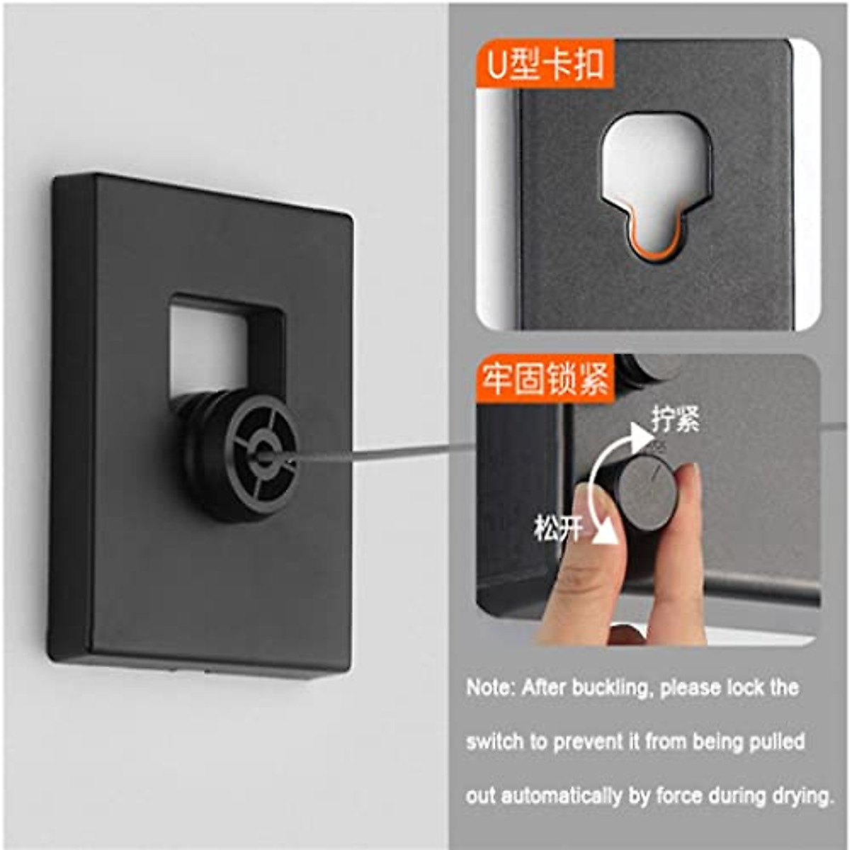 N/A Retractable Clothesline Laundry Line with Adjustable Stainless Steel Double Rope,Wall Mounted Space-Saver Drying Line ( Color : D , Size : 1 )