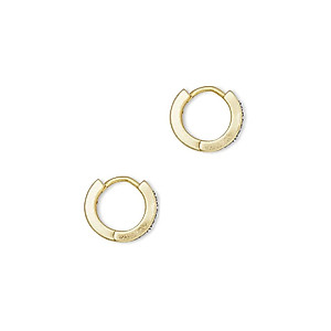 Kendra Scott Jack Huggie Earrings in Gold Clear Nano Crystal