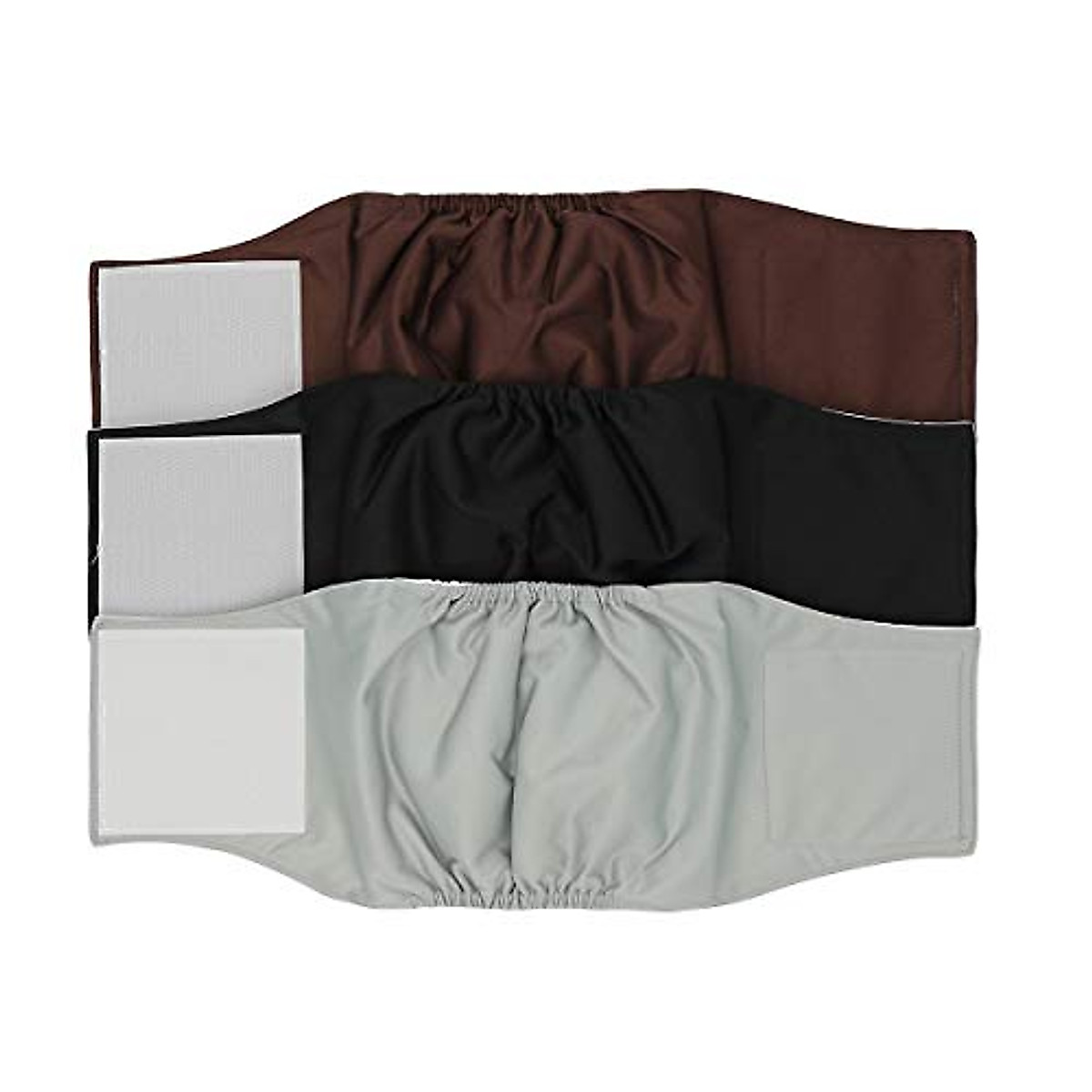 Hi Sprout Male Dog Diaper Reusable Washable Durable Absorbent Cloth Doggie Diapers Pants (XL, Gray black and brown)