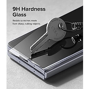 Ringke Cover Display Glass [Shatterproof Coverage] Compatible with Samsung Galaxy Z Fold 5 Screen Protector for Exterior Cover Display, Tempered Glass Screen Protector