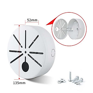 FINXRoll 2 in Pack 5.3" Camera Base Junction Outlet Box, Extension Camera Wall Bracket Adapter Base Hidden Line Camera Mount Support Ceiling Hoisting for Dome CCTV Security Cameras