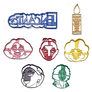 YNGLLC ENCANTO THEMED SET OF 7 COOKIE CUTTERS MADE IN USA PR1633, Multicolor
