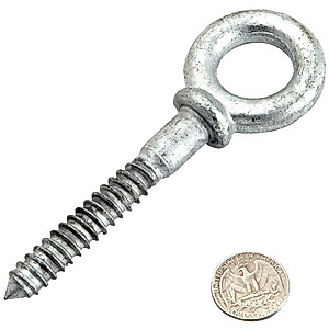 Forney 61369 Screw Eye Bolt Shoulder, Hot Dipped Galvanized, 1/2-Inch-by-3-1/4-Inch Overall Length