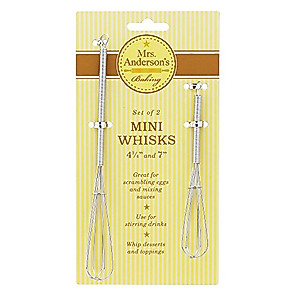 Mrs. Anderson’s Baking Mini Whisks, Includes 1 Each 5-Inch and 7-Inch Whisk