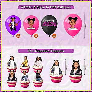 That Girl Lay Lay Birthday Party Decoration, Include Girl Theme Birthday Banner, Cake Topper, Latex Balloons, for That Girl Lay Lay Theme Fans, Kids Birthday Party Supplies, Baby Shower