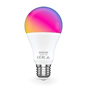 Smart Alexa Light Bulb,16W(150W Equivalent)1600Lumen Ultra Bright E26 A19 Led Full Color Changing WiFi Light Bulb,Smart Bulb Work with Alexa,Google(No Hub Required),High Lumen Smart Light Bulbs