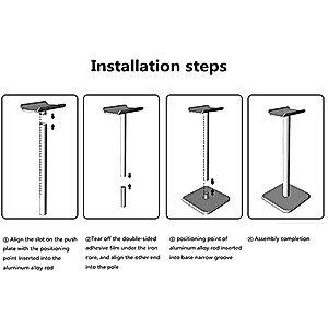 ANIIC Headset Stand Headphone Stand Table Headset Holder Classic Earphone Stand with Aluminum Support Bar Headrest Professional Holder Headphone Stand (Color : 1)