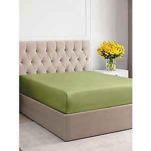 CGK Unlimited King Size Fitted Bed Sheet- Hotel Luxury- Fits Mattress Up to 16"- Soft, Wrinkle Free, Breathable Sheet for Women, Men, Kids & Teens- Light Olive Green
