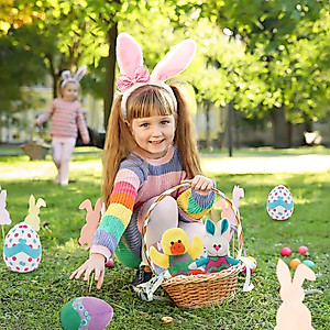 HO-EF Bunny Stuffed Animal, 8.5" Plush Bunny with Floppy Ears, Machine Washable& Softness, Pink Rabbit Toys for Girls Boys Kids Babies Great Birthday Gifts Decorations