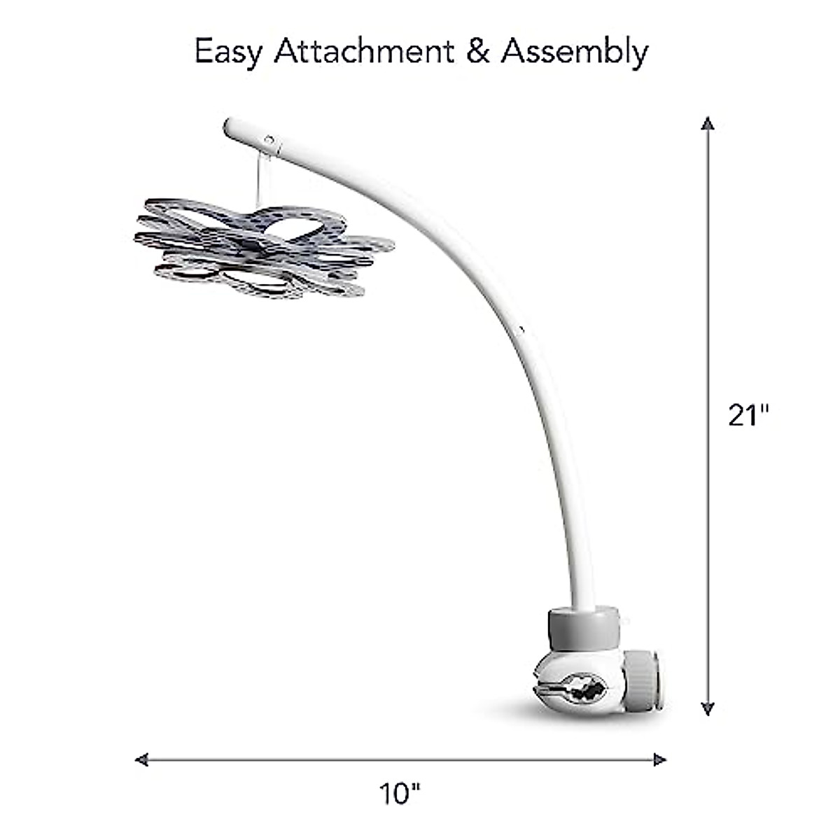 Munchkin® Baby Bloom™ Mobile for Munchkin Swing - High-Contrast Infant Mobile with Mirror
