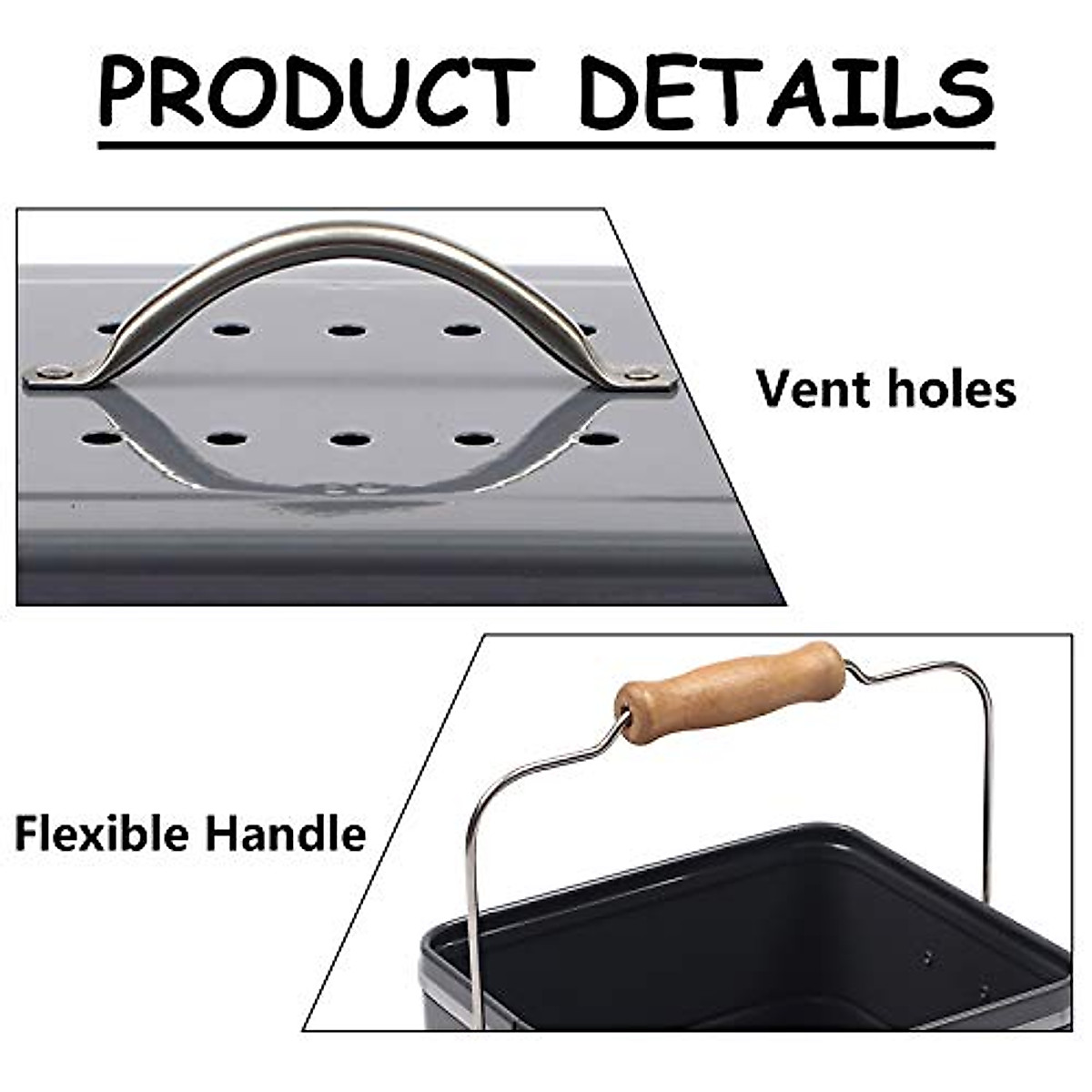 Xbopetda Stainless Steel Compost Bin for Kitchen Countertop,1 Gallon, includes Charcoal Filter,Compost Bucket Kitchen Pail Compost with Lid -Gray