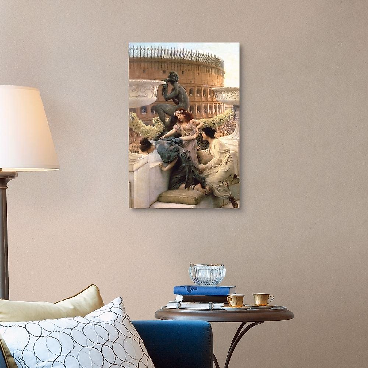 SYSMYXGS Easy Paint by Numbers Kits for Adults Kids Beginner DIY Acrylic Painting with Paints Brushes on Oil Canvas,Decoration Gift — The Colosseum, Lawrence Alma Tadema, 50x40cm,Unframed, Colorful