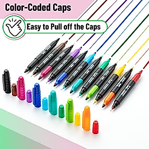 Mr. Pen- Dual Tip Permanent Markers, 12 Pack, Fine & Ultra Fine Tip, Fine Tip Permanent Markers, Fine Tip Marker, Permanent Markers Fine Point, Fine Point Permanent Marker, Marker Pens Fine Point