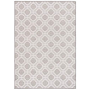 SAFAVIEH Lakeside Collection 5'3' x 7'7' Beige/Taupe LAK247B Indoor/ Outdoor Non-Shedding Easy scrubbing Patio Backyard Porch Deck Mudroom Area-Rug