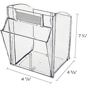 Deflecto Interlocking Multi Storage Organizer Tilt Bin, White