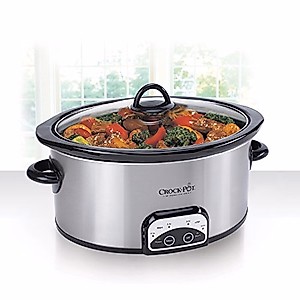Crock-Pot SCCPVP600-S Smart-Pot 6-Quart Slow Cooker, Brushed Stainless Steel, 6 Qt, Stainless