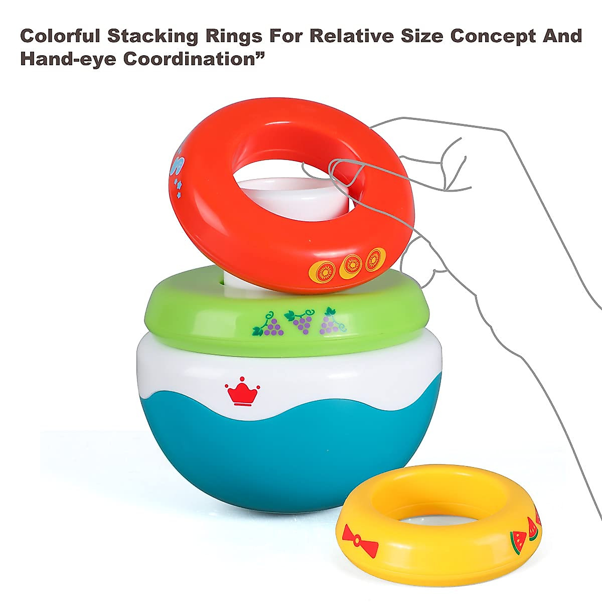 Chibon Roly Poly Baby Development Toys 6 to 12 Months, Weeble Wobble Tummy Time Toys, Dinosaur Tumbler Wobbler Toys for Infant Boy Girl Gifts