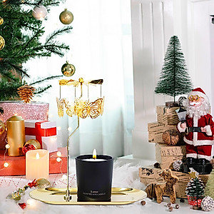 Birthday Gift for Women, Unique Butterfly Candle Gift for Mothers, Sisters, and Best Friends, Gift of Rotating Scented Candles for Mother's Day,Christmas,Easter,6 oz.