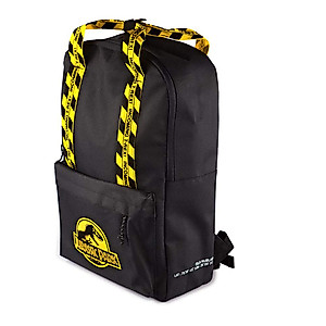 Universal Jurassic Park Logo Backpack, Unisex, Black/yellow Bp127275jpk