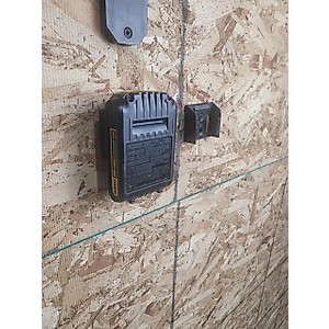 (10 Pack) Commander Tools Battery Holders Compatible with Dewalt 20v & 60v Batteries - Wall Mounts / Hangers / Rack