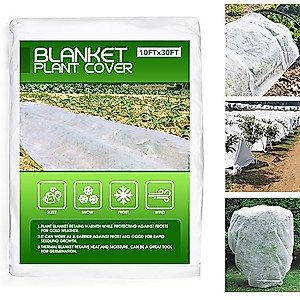 TOCCYARD Plant Covers Freeze Protection, 10 x 30Ft Frost Cloth Plant Freeze Protection, Thick Frost Blankets for Outdoor Plant Vegetables, Fabric Blankets Floating Row Cover for Winter Garden