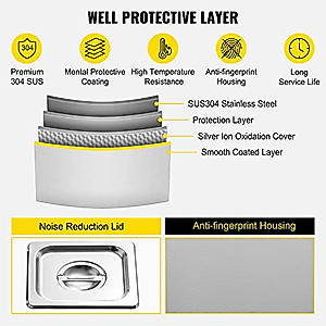 VEVOR Ultrasonic Cleaner 2L Digital Ultrasonic Parts Cleaner with Timer 40kHz Professional 304 Stainless Steel Ultrasonic Cleaner 110V for Jewelry Watch Glasses Diamond Eyeglass Small Parts Cleaning