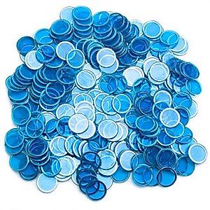 Magnetic Bingo Chips - 300 Pack (Blue)
