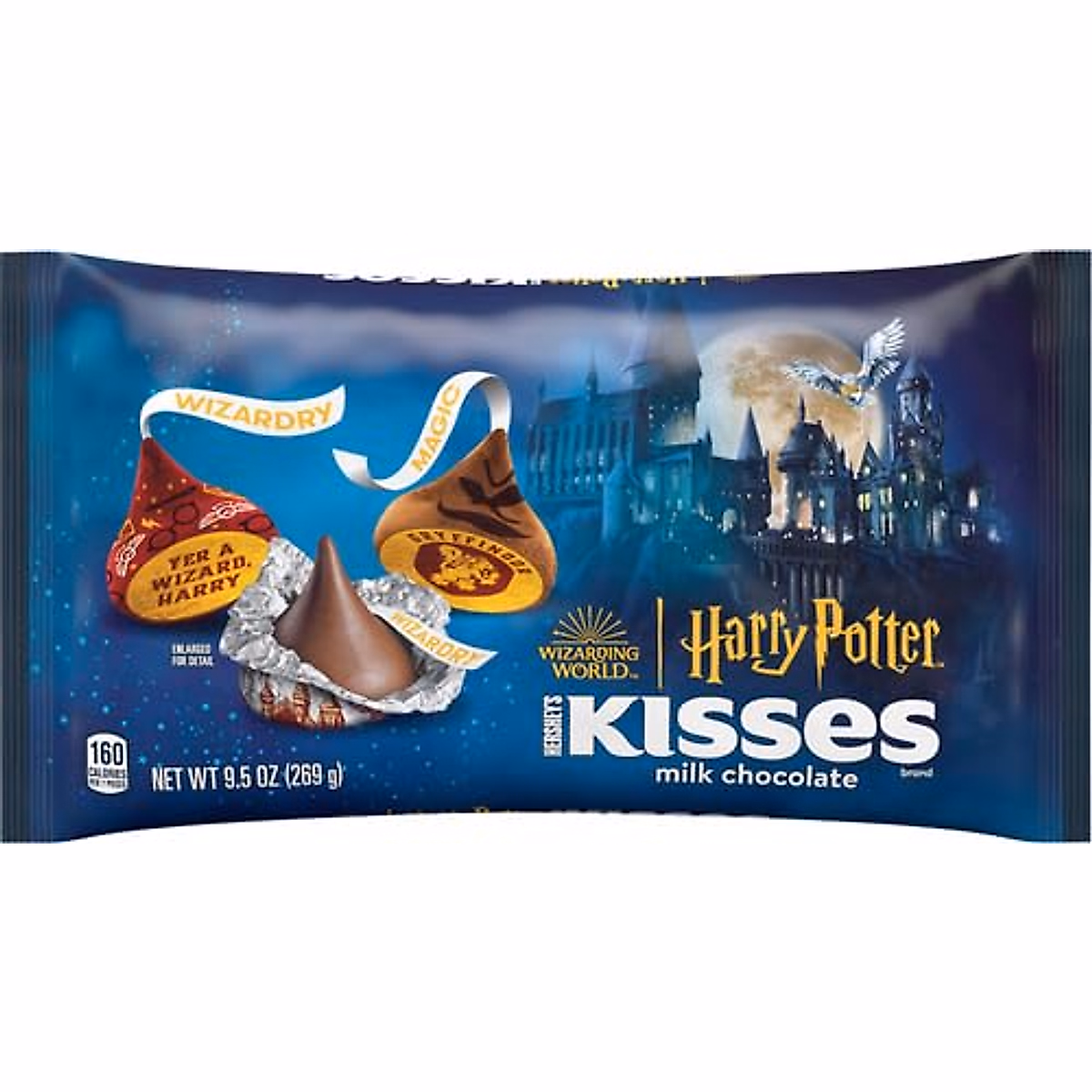 HERSHEY'S KISSES Milk Chocolate Harry Potter, Halloween Candy Bag, 9.5 Oz