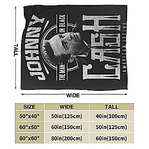 Flannel Fleece 50"x40" Couch Blanket Throw Blanket,3D Printing Johns ny Cash Blanket Soft Lightweight Durable Funny Home Decoration Warm Plush Blanket for Travel