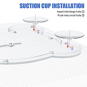 NiHome Rectangular Lazy Susan Organizer for Refrigerator, 360 Rotation Turntable, Premium PC Tray, Easy Installation, Multifunctional Organizer for Spices, Makeup & More (Large)